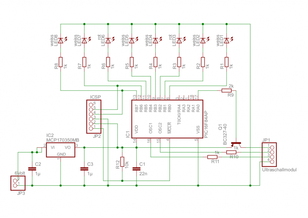 Abstandswarner mit PIC16F88 – Seekarten
